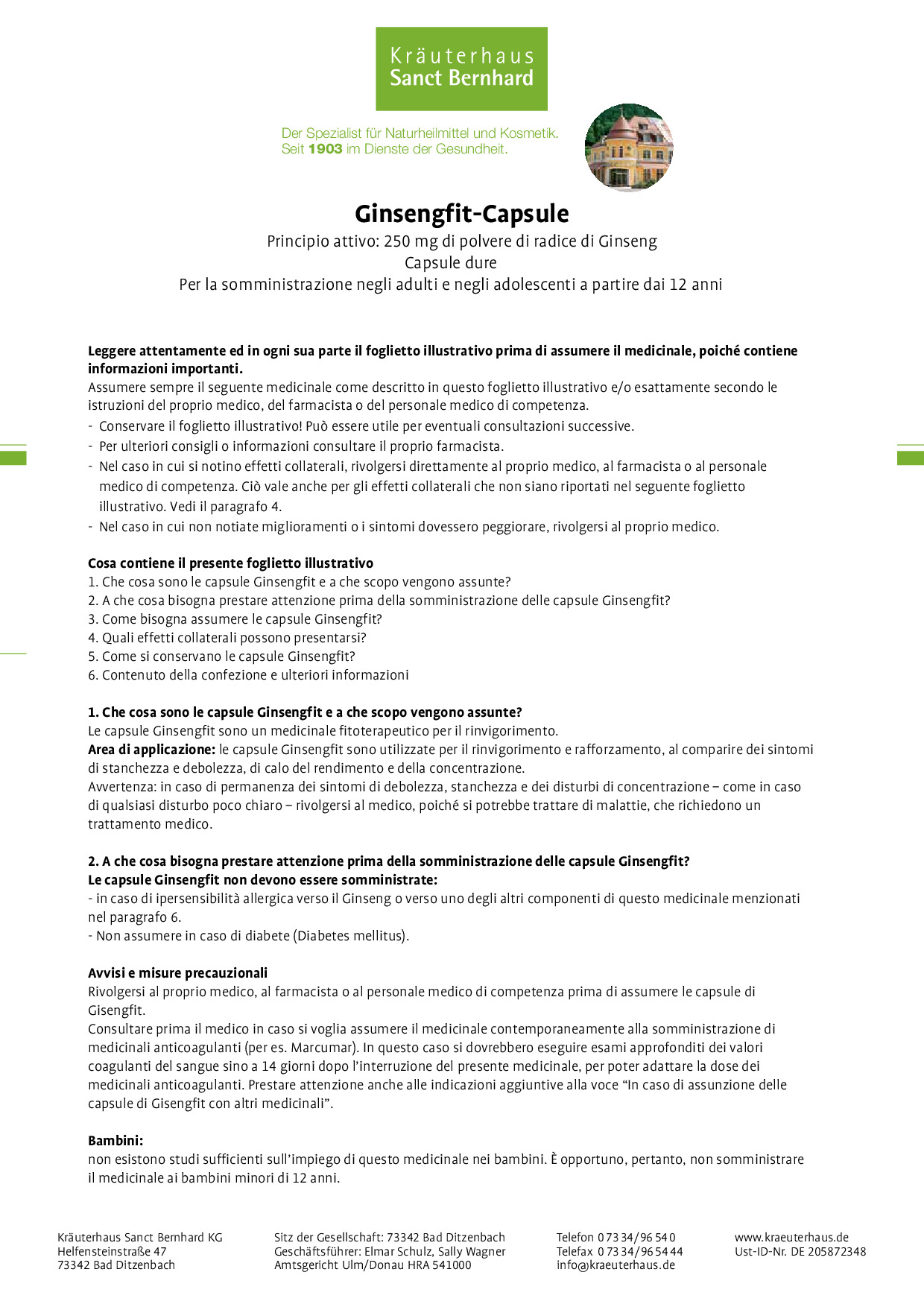 Ginseng-Fit-Capsule » Acquista adesso in modo sicuro | Sanct Bernhard