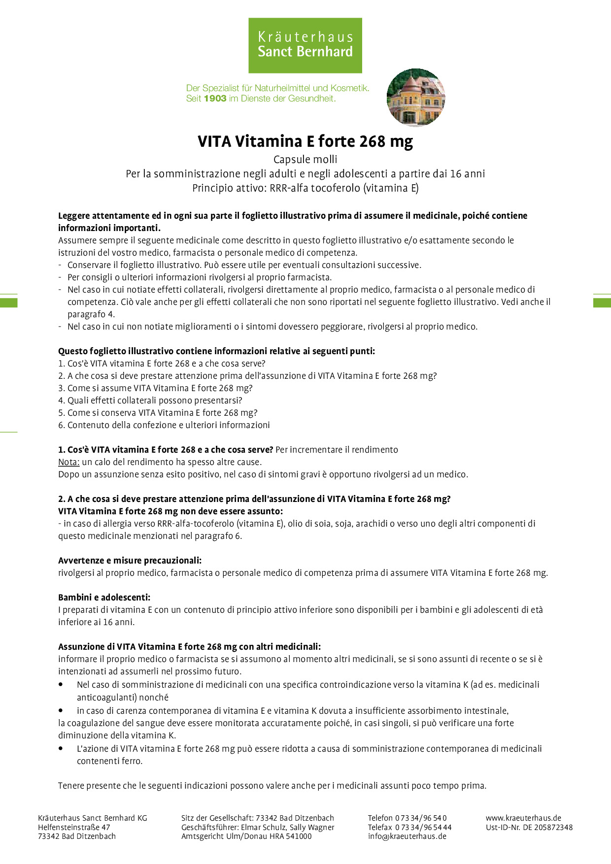 Capsule VITA - Vitamina E forte 268 mg » Acquista subito online