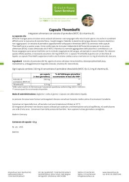 Capsule Thrombofit » Acquista adesso in modo sicuro | Sanct Bernhard